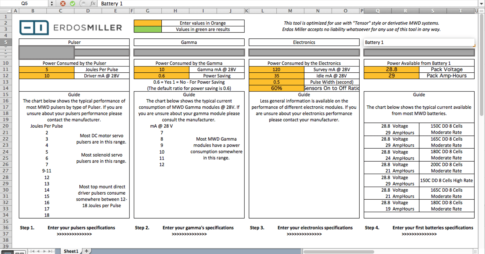 MWD Battery Life Calculator: Free Download